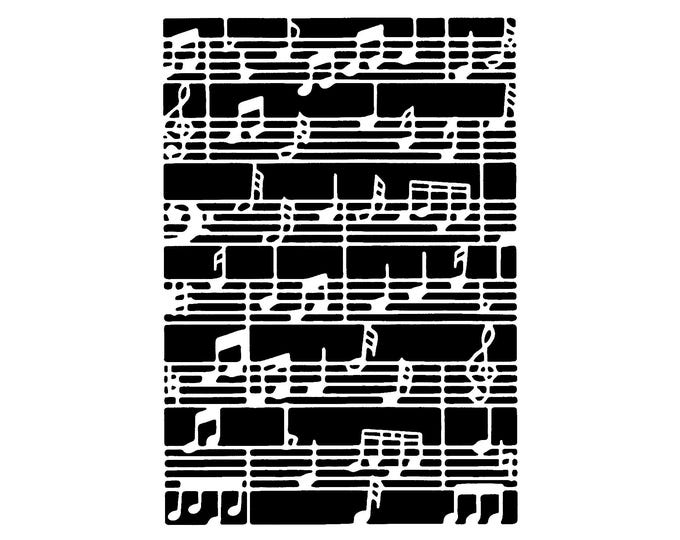 Really Great Stencils, Music Notes 2 Stencil, 4.5x6.5", Background ...