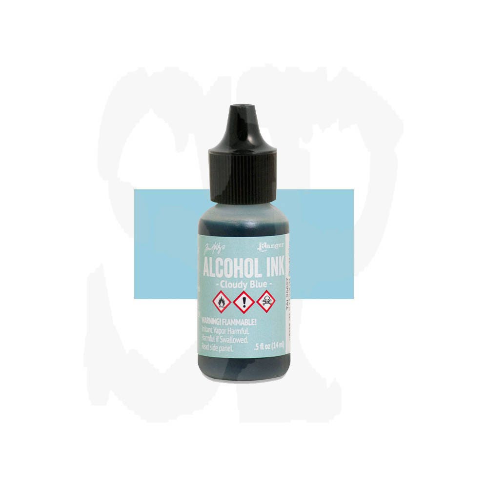 Ranger Tim Holtz Alcohol Ink Cloudy Blue .5 Fl Oz | Etsy