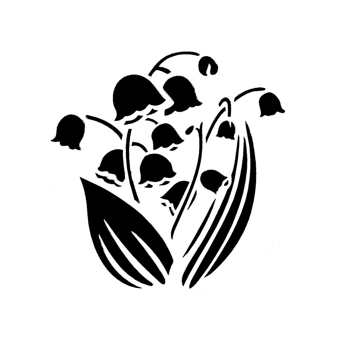 Really Great Stencils, Lily of the Valley Stencil, 5x5", Focal, Flowers ...