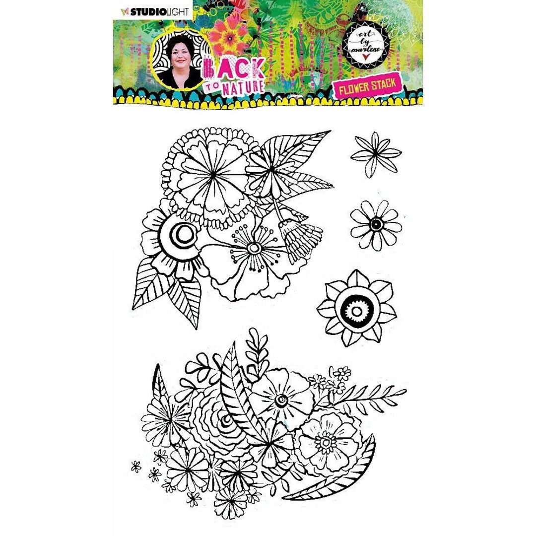 Studio Light, Clear Stamps, Flower Stamps, Corner Flower Stamp, Back to ...
