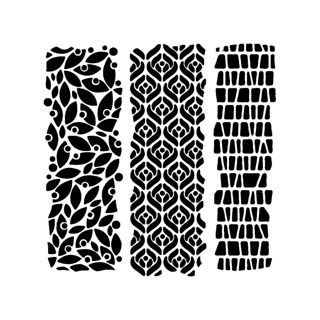 Really Great Stencils, Chunky Borders Stencil, 6" X 6", Background ...