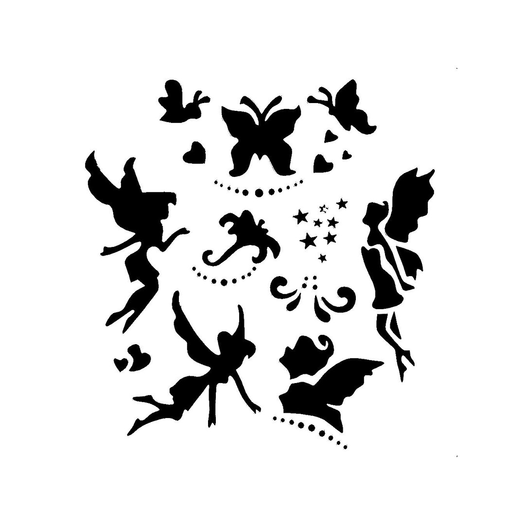 Really Great Stencils, Fairy Collage Stencil, 6x6", Fantasy Creatures ...