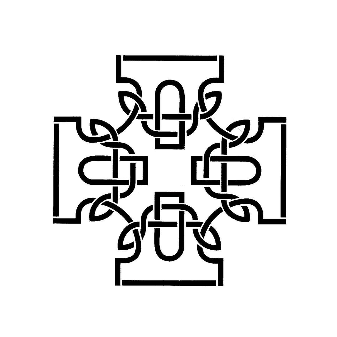 Really Great Stencils, Celtic Knot 5 Stencil, 6x6", Background, Snaidhm ...