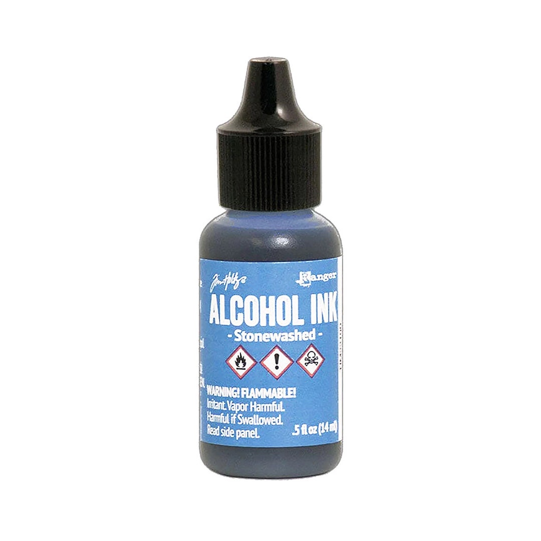 Ranger, Tim Holtz, Alcohol Ink, Stonewashed Alcohol Ink, .5 Fl Oz, Blue ...