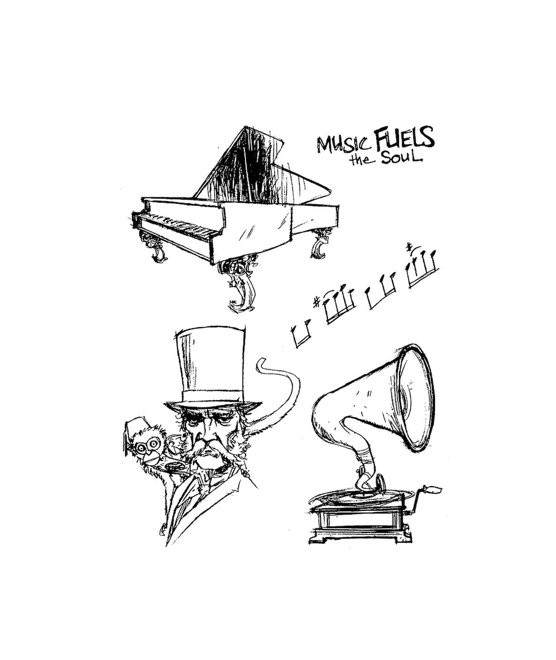 Brett Weldele, Cling Rubber Stamps, Music Man, Music Stamps, Grand ...