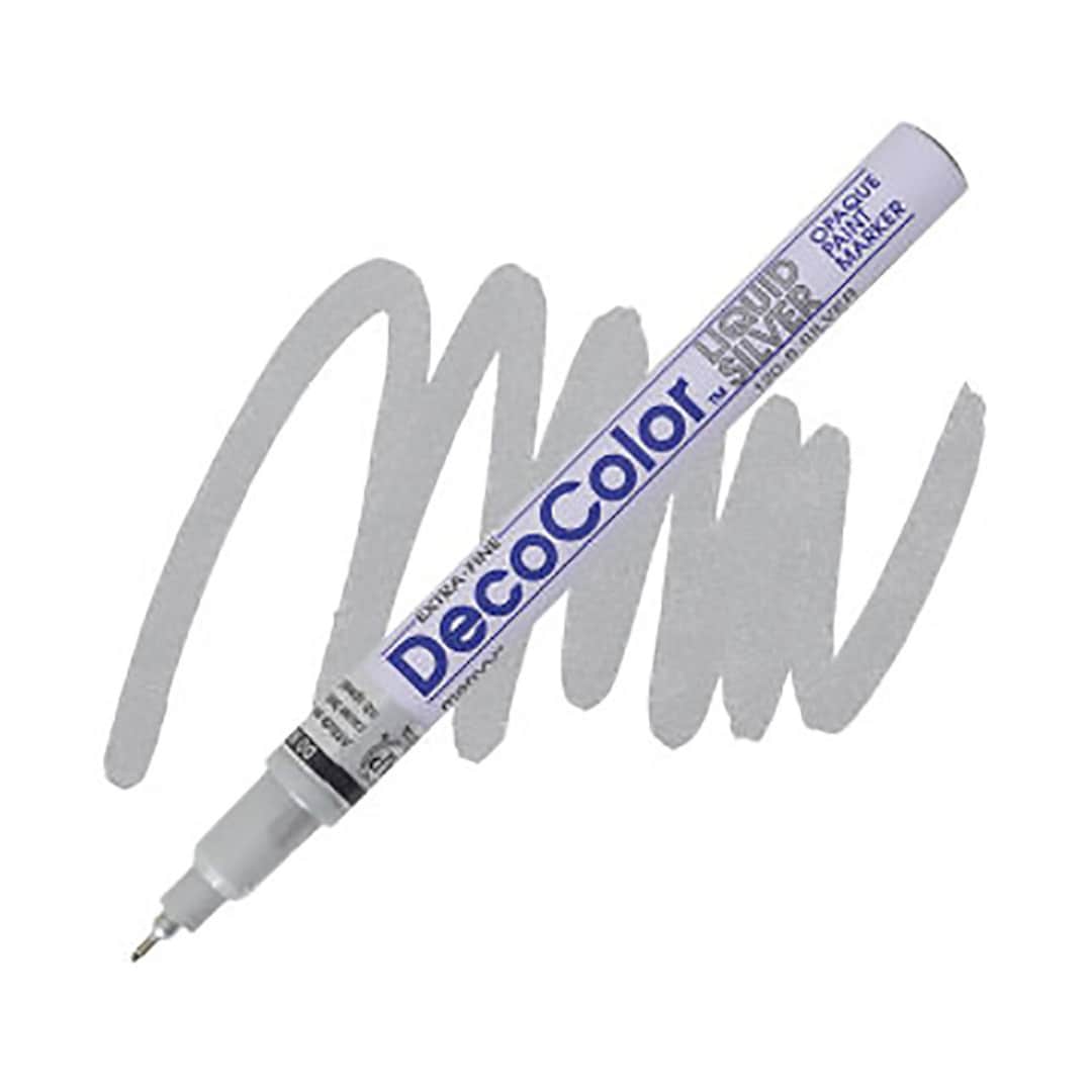 Decocolor, Paint Marker, Silver Ink, Extra Fine Point, Silver Paint Pen ...
