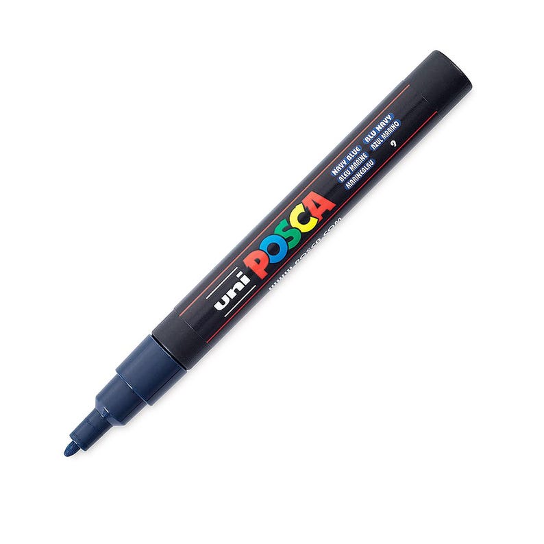 Posca Markers, Paint Marker, Navy Blue Paint, 3M Fine Tip, Opaque Ink ...