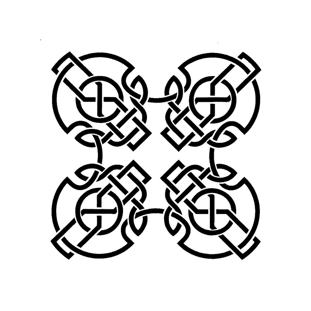 Really Great Stencils, Celtic Knot 2 Stencil, 6x6", Background, Snaidhm ...