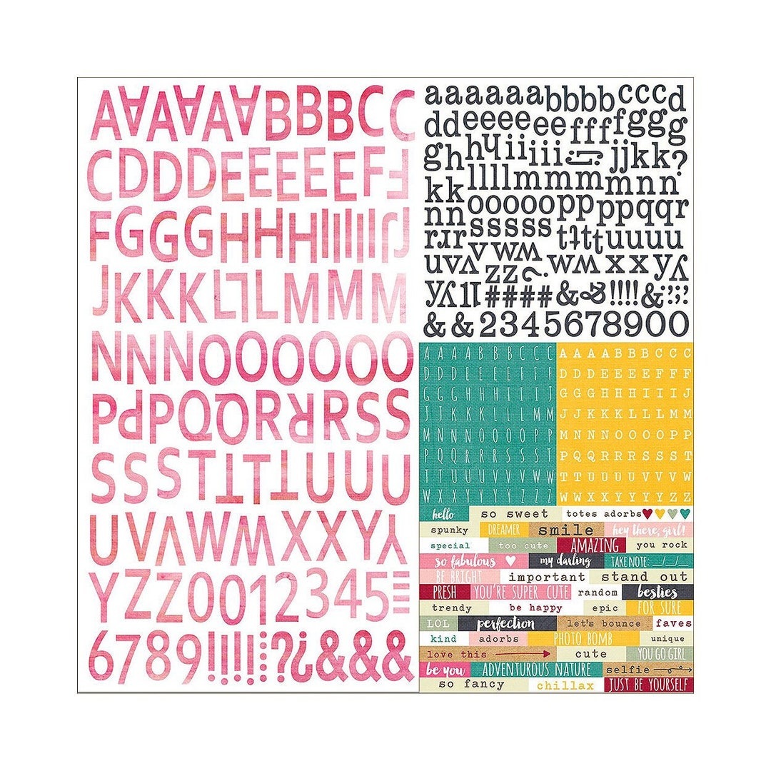 Simple Stories, so Fancy, Alphabet Stickers, Cardstock Stickers ...