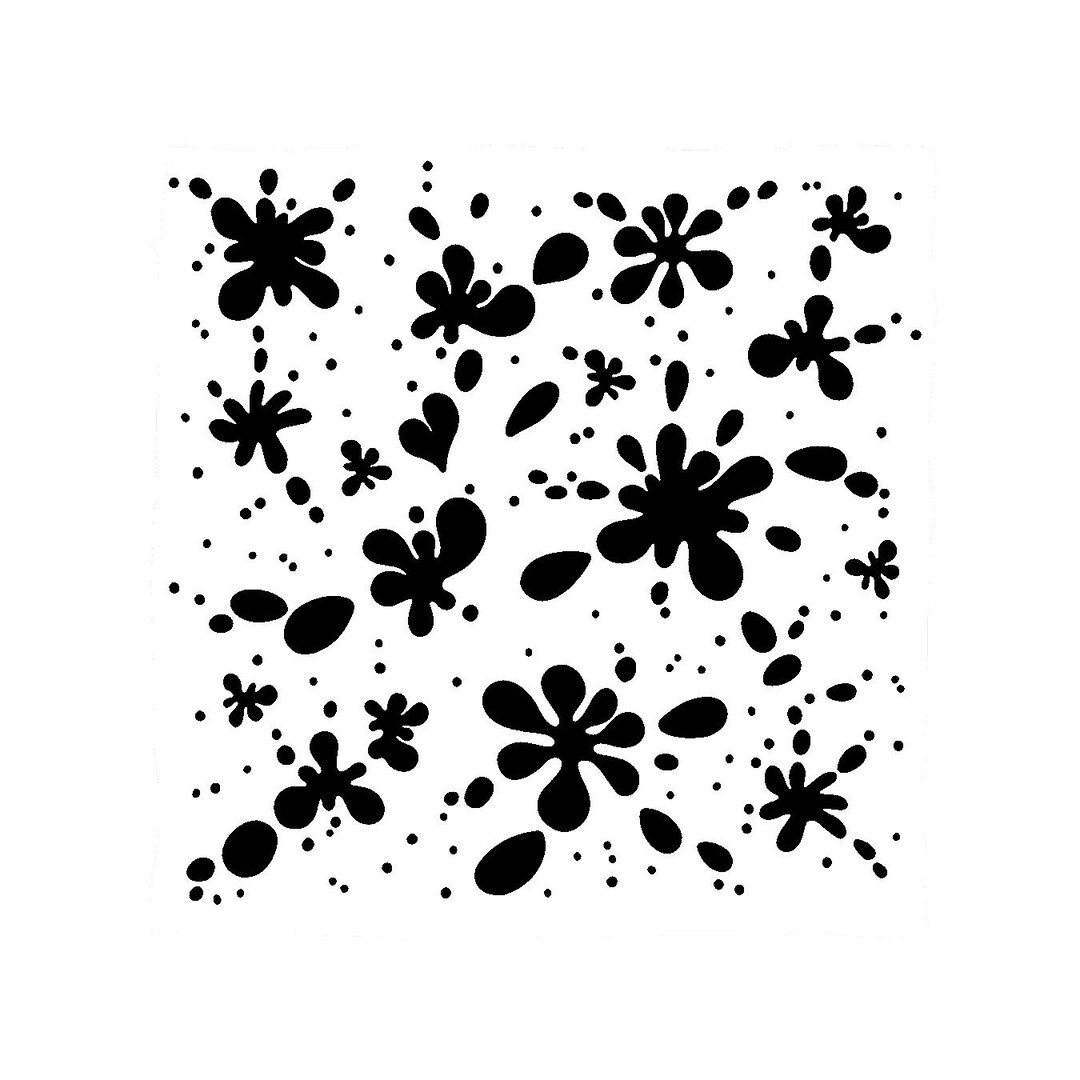Really Great Stencils, Happy Splatter Stencil, 6x6', Reusable, Layering ...