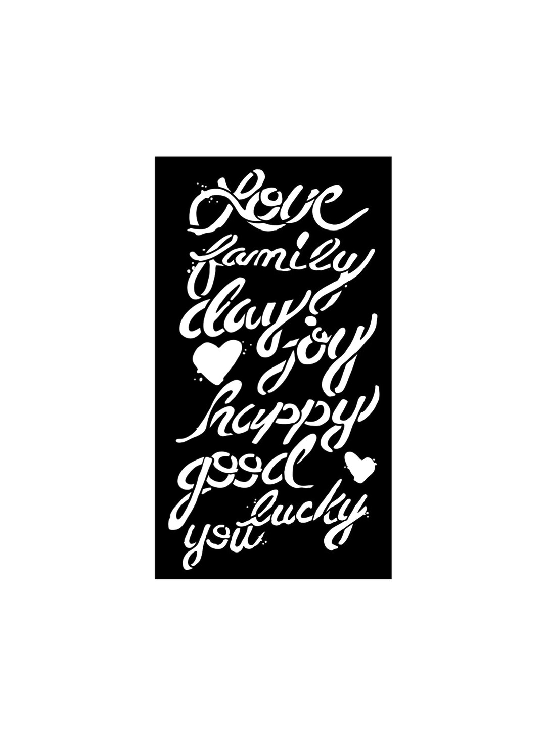 Prima, Jamie Dougherty, 6 X 12 Stencil, Phrases, Word Stencil, Cursive ...