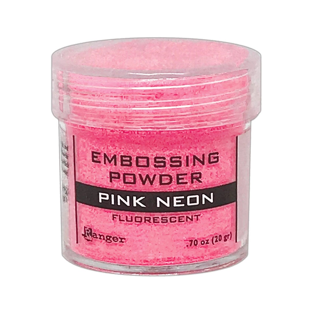 Ranger, Embossing Powder, Pink Neon Embossing Powder, Pink Neon, Pink ...
