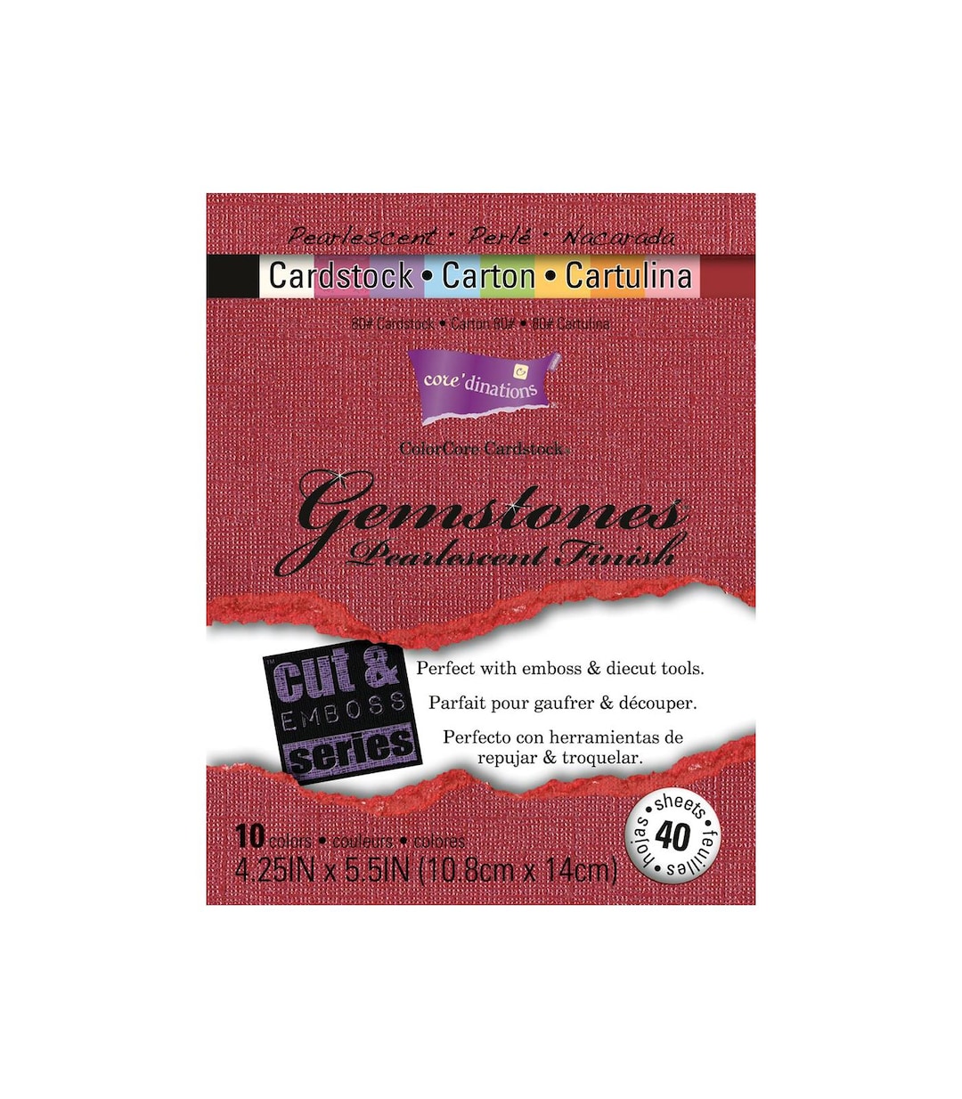 Core' Dinations, Sandable Cardstock, Gemstones, Pearlescent, Colorcore ...