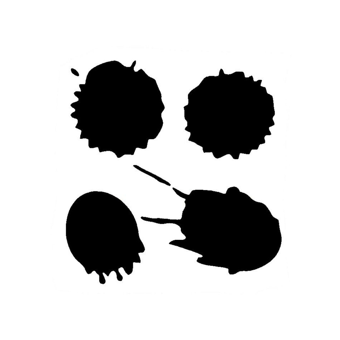 Really Great Stencils, Mini, Splatter 4 Stencil, 3" X 3', Reusable ...