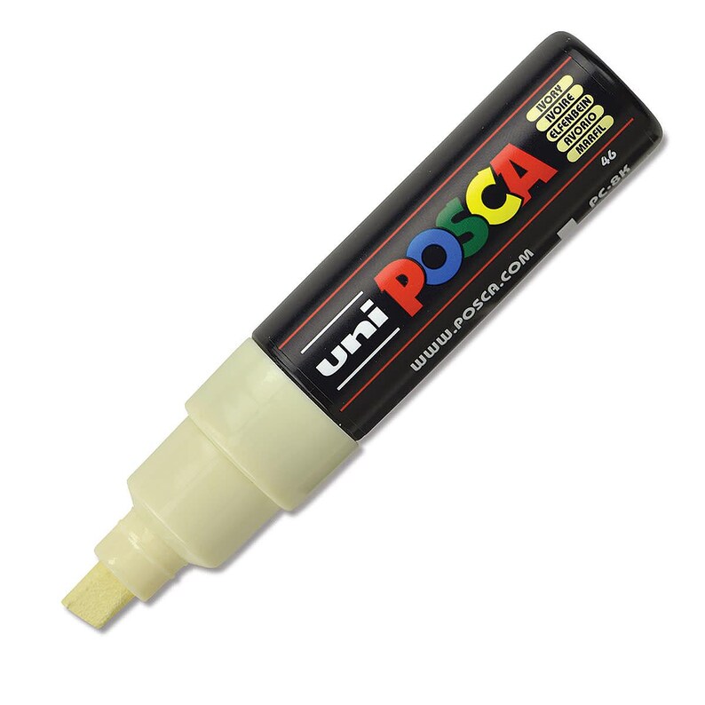 Posca Markers, Paint Marker, Ivory Paint, 8K, Broad Tip, Opaque Ink ...