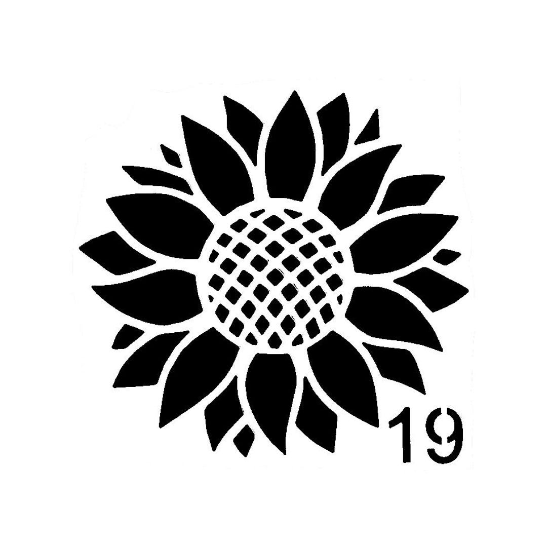 Really Great Stencils, Mini, Sunflower 19 Stencil, 3" X 3', Reusable ...