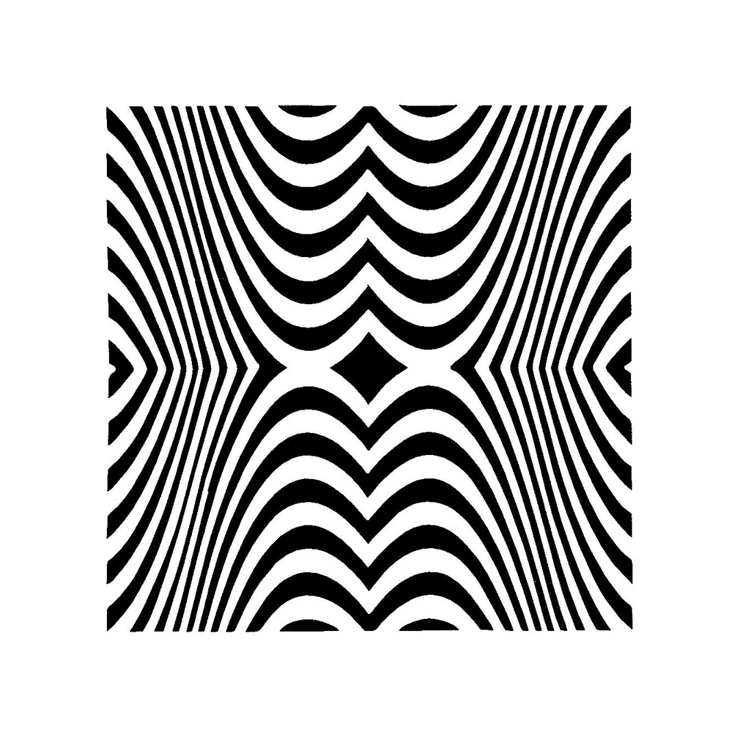 Really Great Stencils, Echo Lines Stencil, 6x6", Background, Layering ...