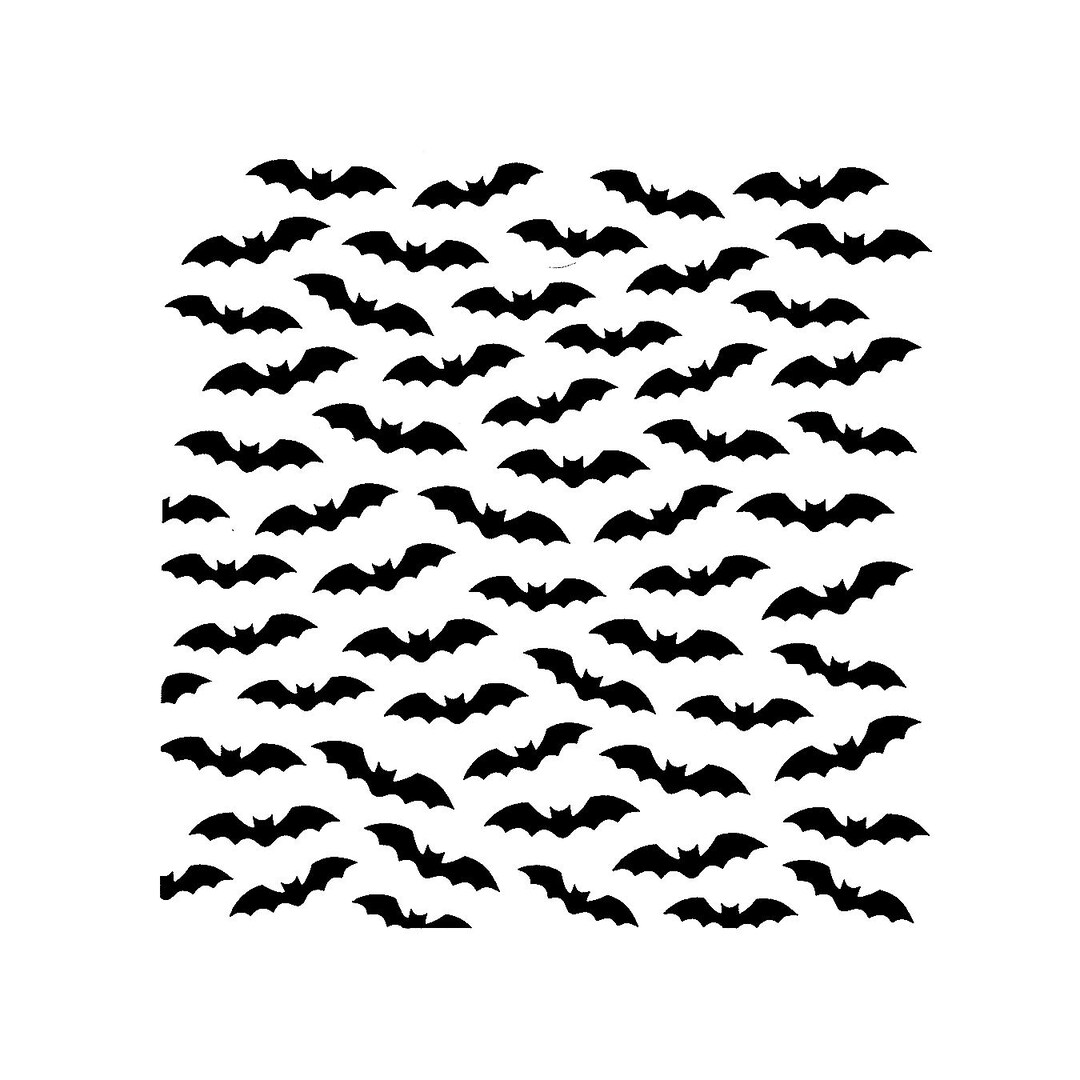 Really Great Stencils, Bat Frenzy Stencil, 6x6", Background, Halloween ...