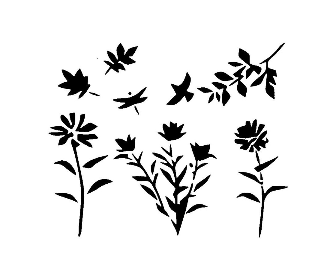 Really Great Stencils, Garden Flowers, 4x6" Stencil, Wildflowers ...