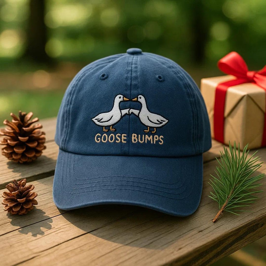 Goose Bumps Embroidered Hat – Funny Goose Baseball Cap, Wash Cap, 2 ...