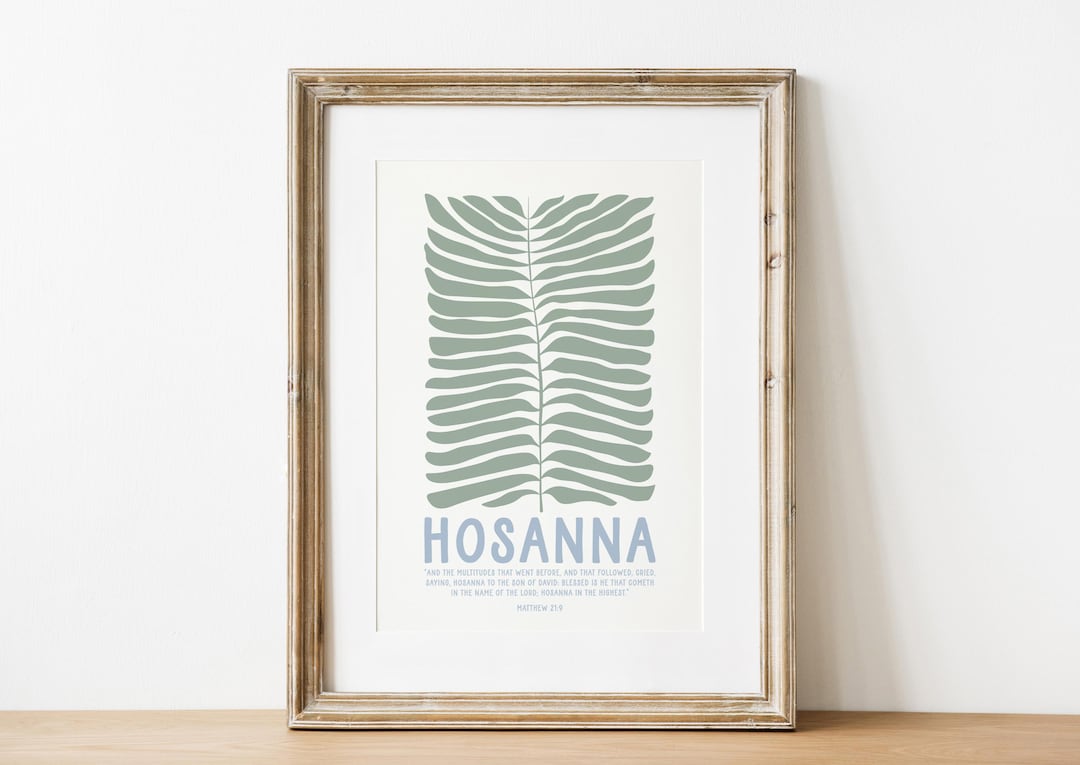 Hosanna Printable Christian Wall Art, Trendy Bible Verse Art, Boho ...