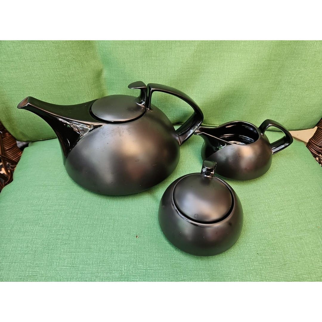 Walter Gropius Rosenthal Studio Line Tea Set Porcelaine Noire Teapot ...