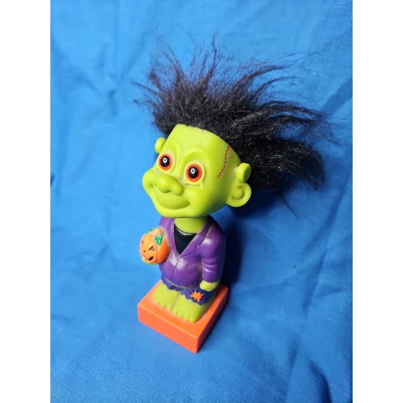 Vintage Russ FRANKENSTEIN TROLL Nodder Halloween Monster Horror ...