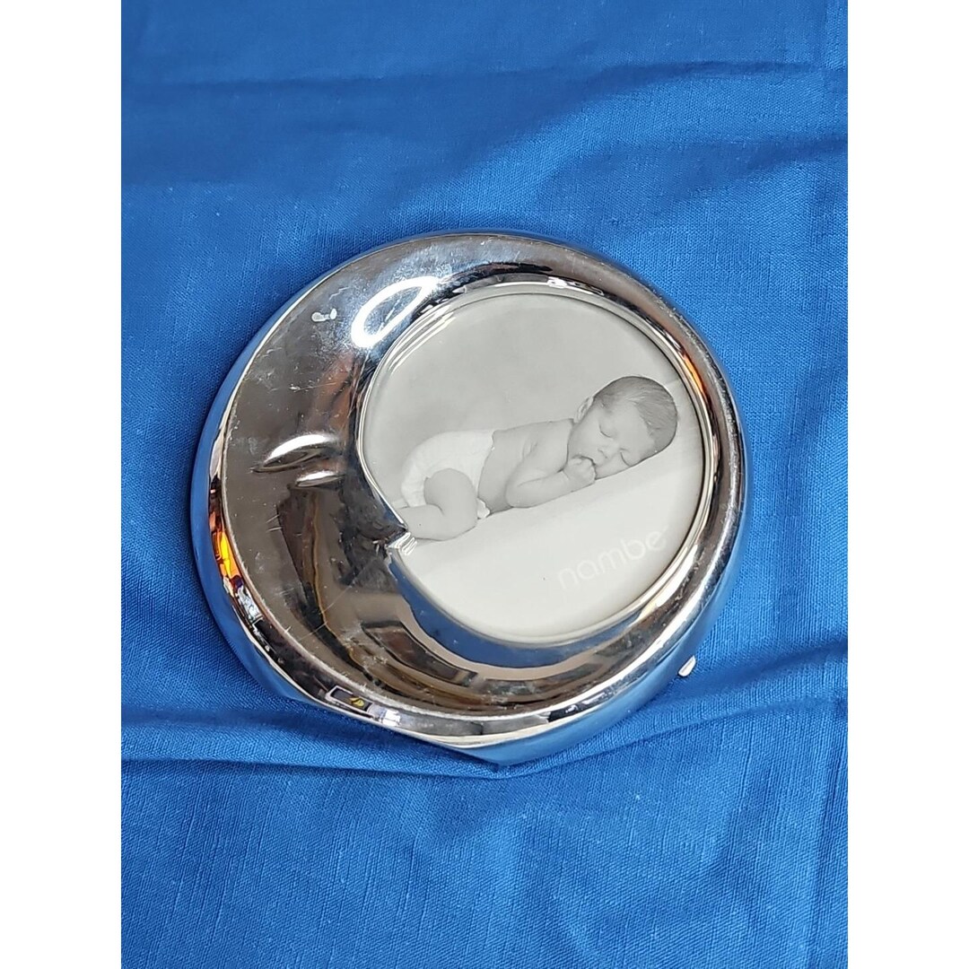 Crescent Moon Round Photo Frame Silver NAMBE Sean O'hara 6" Vintage - Etsy