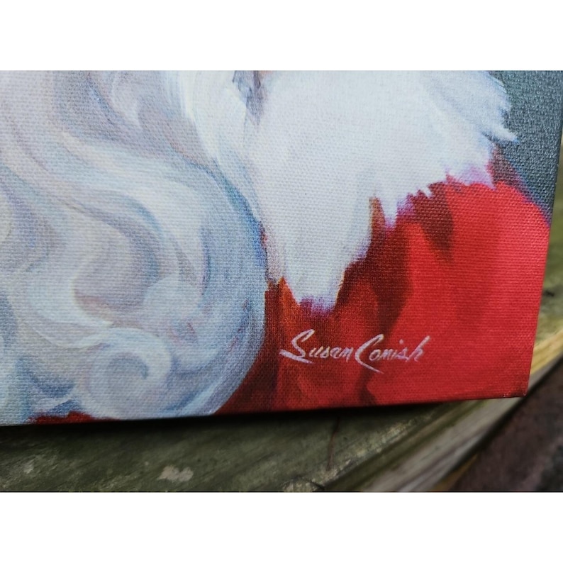 Susan Comish "believe" Santa Christmas St. Nick Print on Canvas 12x12 ...