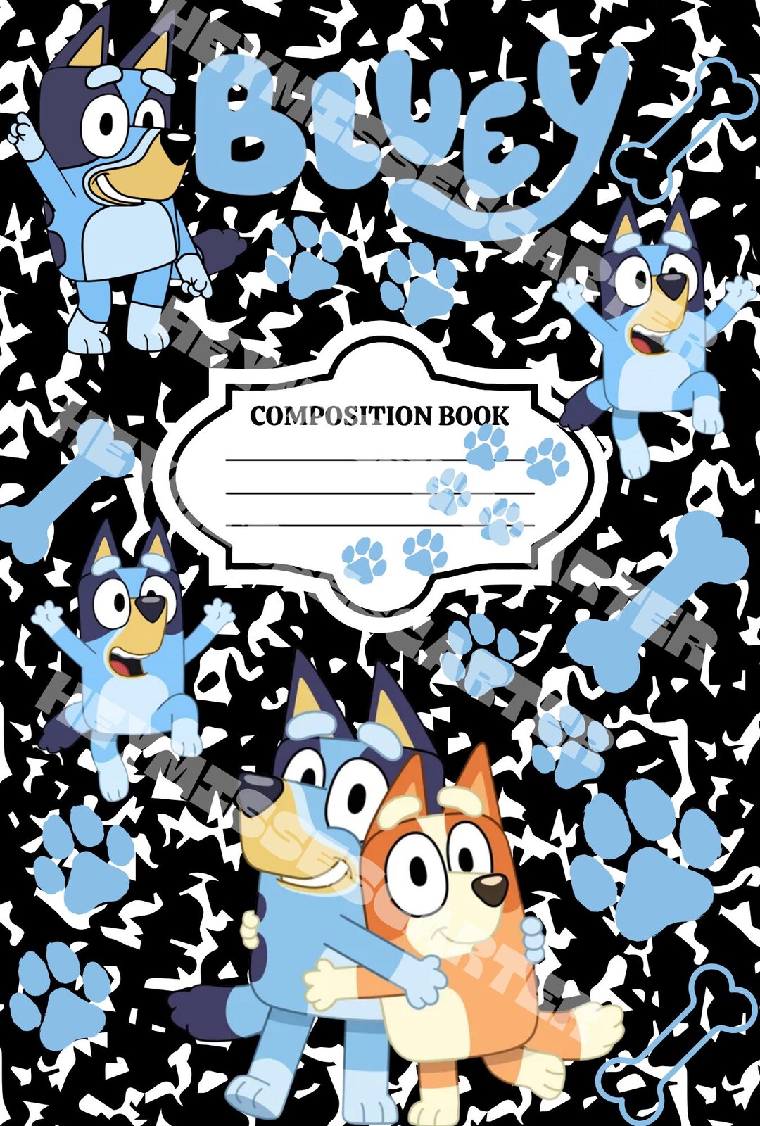Composition Notebook Template, Back to School, Bluey, Cover Page ...