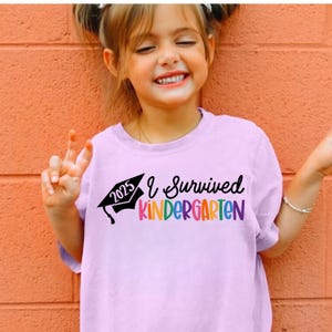 I Survived Kindergarten Graduation Shirt, Kindergarten Graduation Gift ...