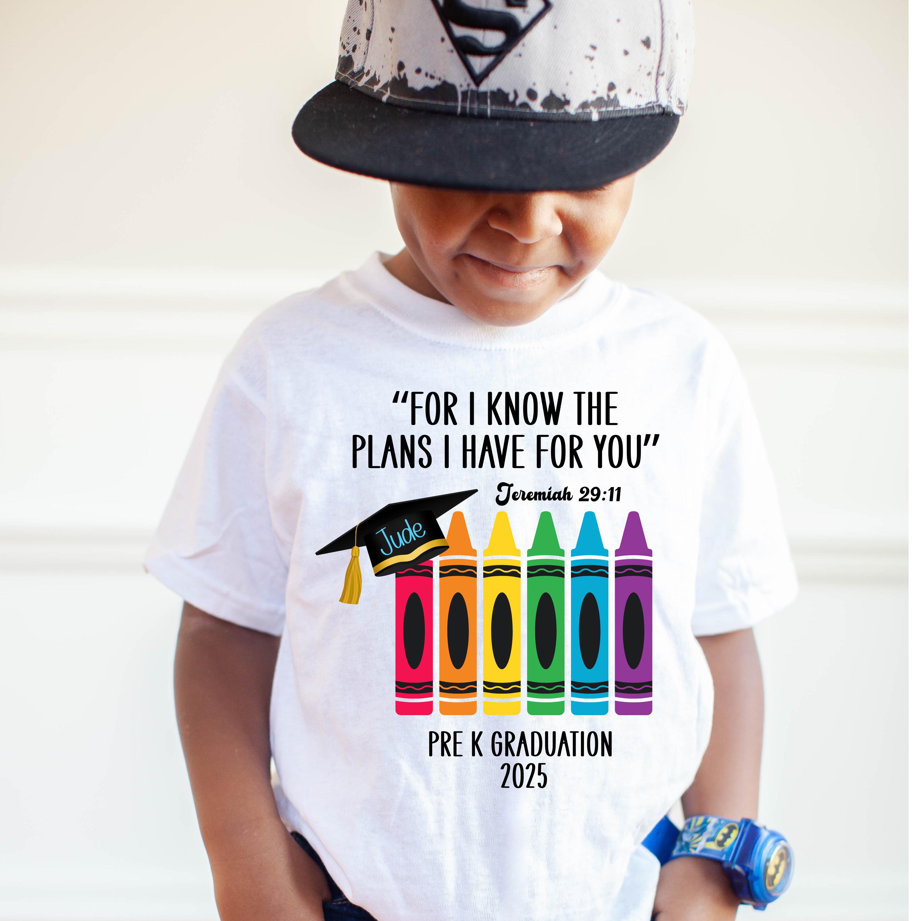 Personalized Pre K Graduation Shirt, Pre K Graduation Gift, 2025 Pre K ...