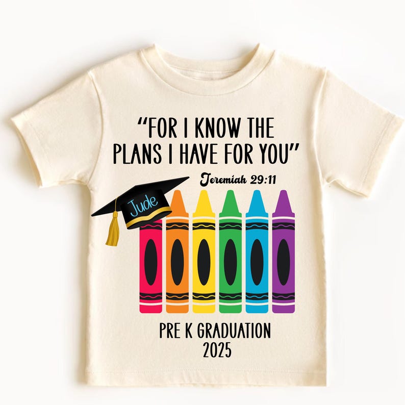 Personalized Pre K Graduation Shirt, Pre K Graduation Gift, 2025 Pre K ...