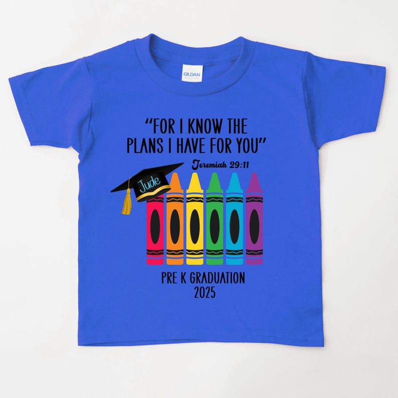 Personalized Pre K Graduation Shirt, Pre K Graduation Gift, 2025 Pre K ...