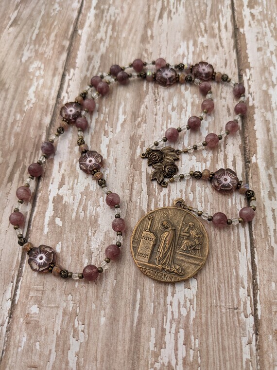 St. Monica Chaplet Catholic Rosary Beads St. Augustine - Etsy