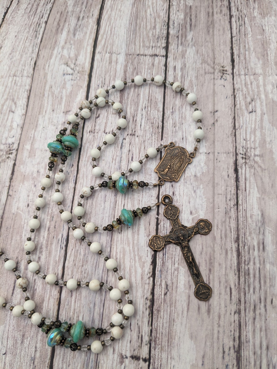 Catholic Rosary Beads - Our Lady of Lourdes - St Bernadette Soubirous ...