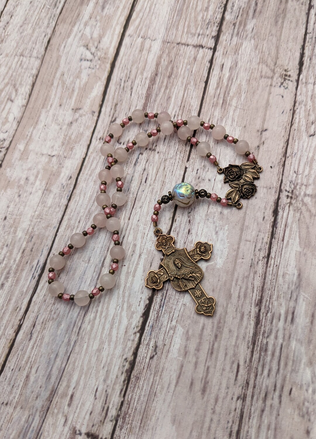 St. Therese of Lisieux Chaplet - Little Flower Rosary Chaplet - Rose ...
