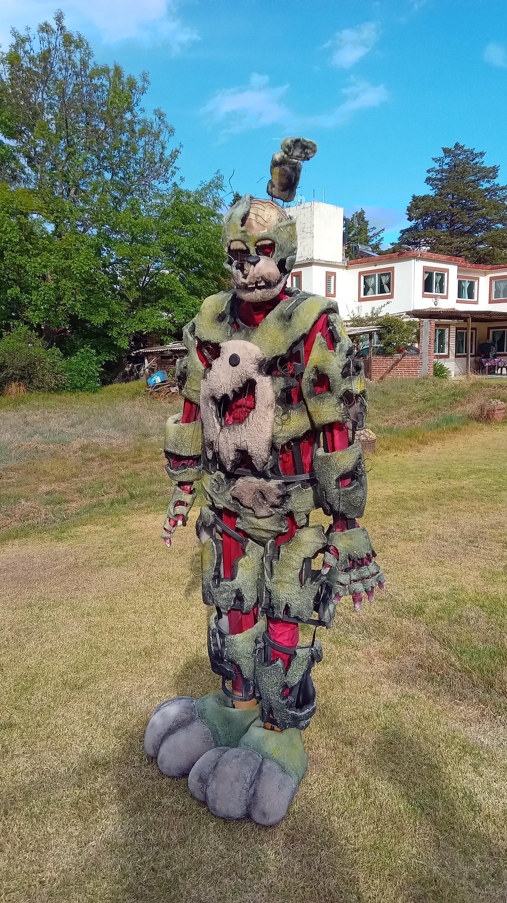 Fnaf Cosplay Game Scraptrap/springtrap Costume Full Body (on Request ...