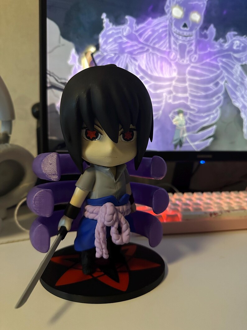 Sasuke Uchiha Chibi Figure: Naruto Shippuden Anime Statue - Etsy