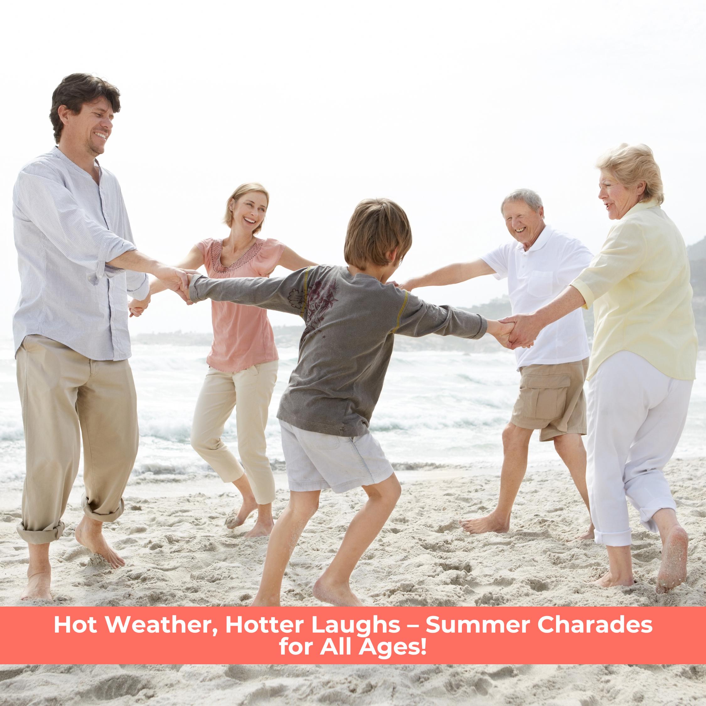 Summer Charades Game for All Ages With Free Beach Word Search ...