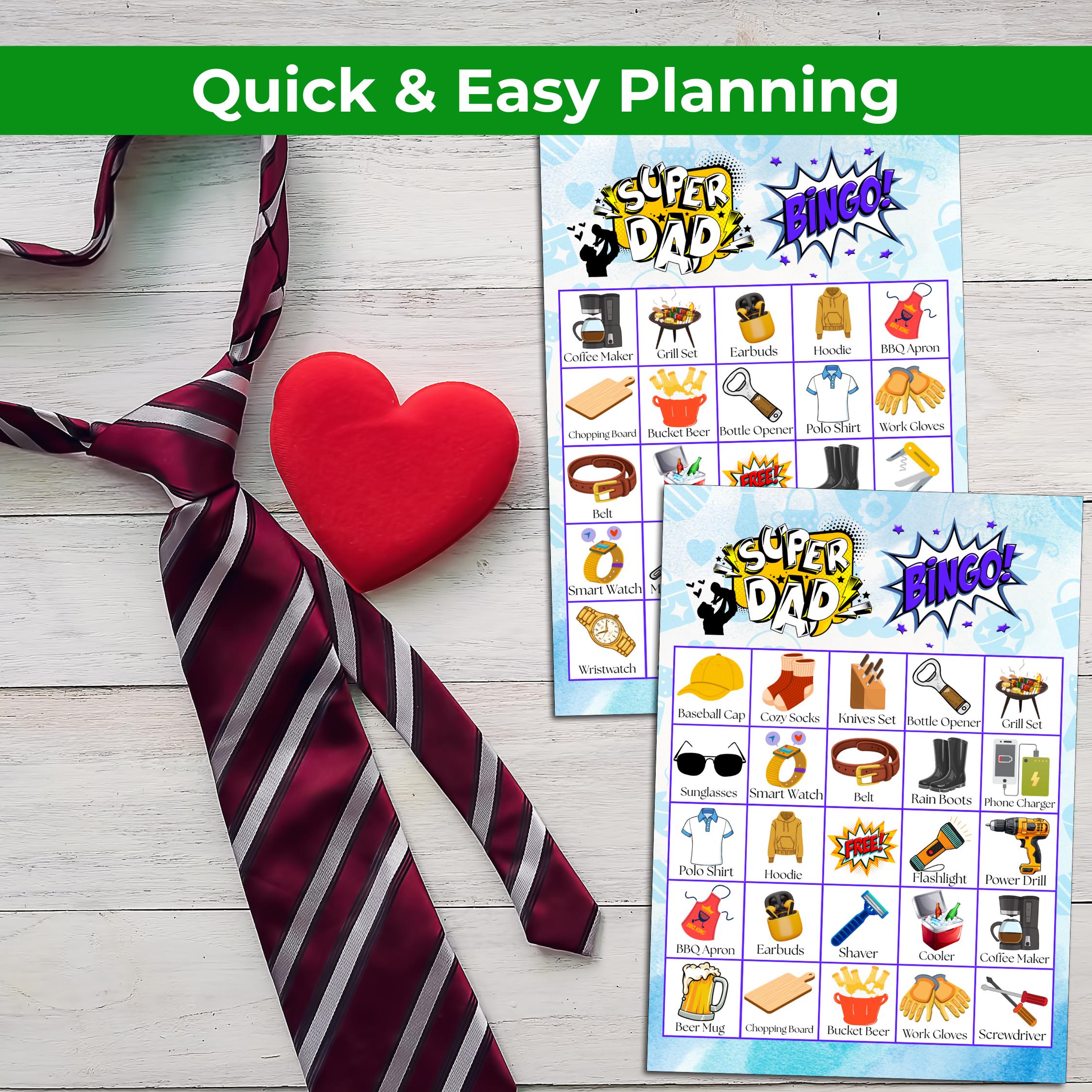 Father’s Day Bingo Game Cards for Kids, Adults, & Family – Printable ...