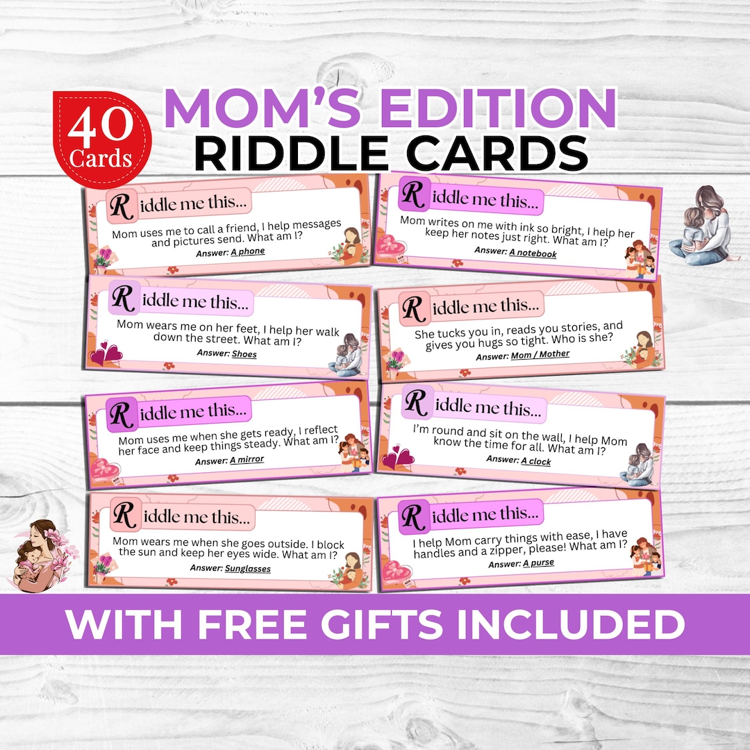 Mother’s Day Riddle Cards Printable – Free Mother’s Day Trivia Quiz ...