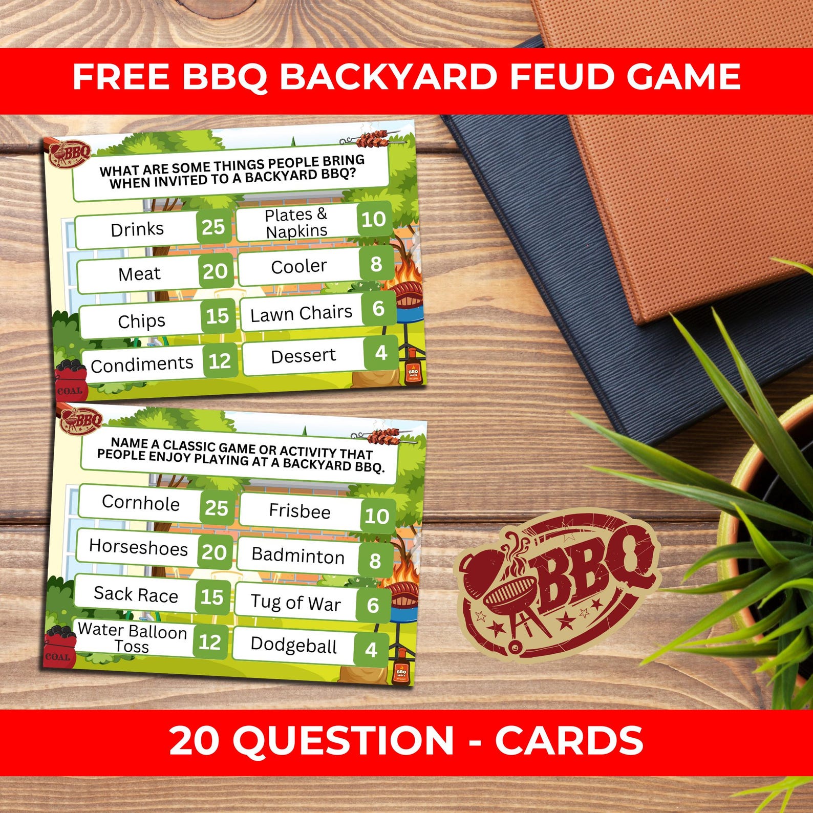 BBQ Left Right Game for Families & Kids – Backyard Party Game + FREE ...