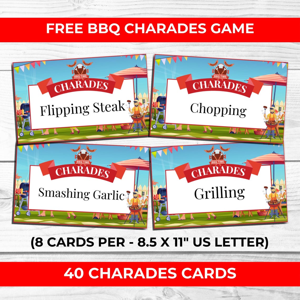 Backyard Barbecue Feud Game for Family & Friends – Fun BBQ Printable ...