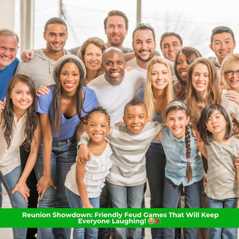Family Reunion Feud Game Printable Fun Trivia for Large Groups, Kids ...