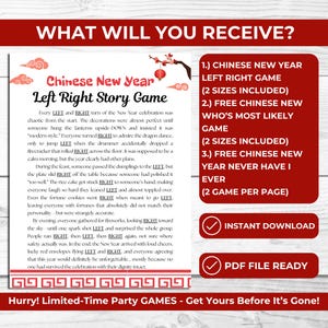 Chinese New Year Left Right Game Printable for Families, Friends ...