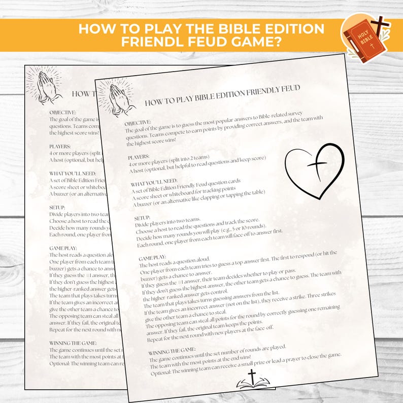 Bible Edition Friendly Feud Game | Free Bible Trivia Game & Photo Booth ...
