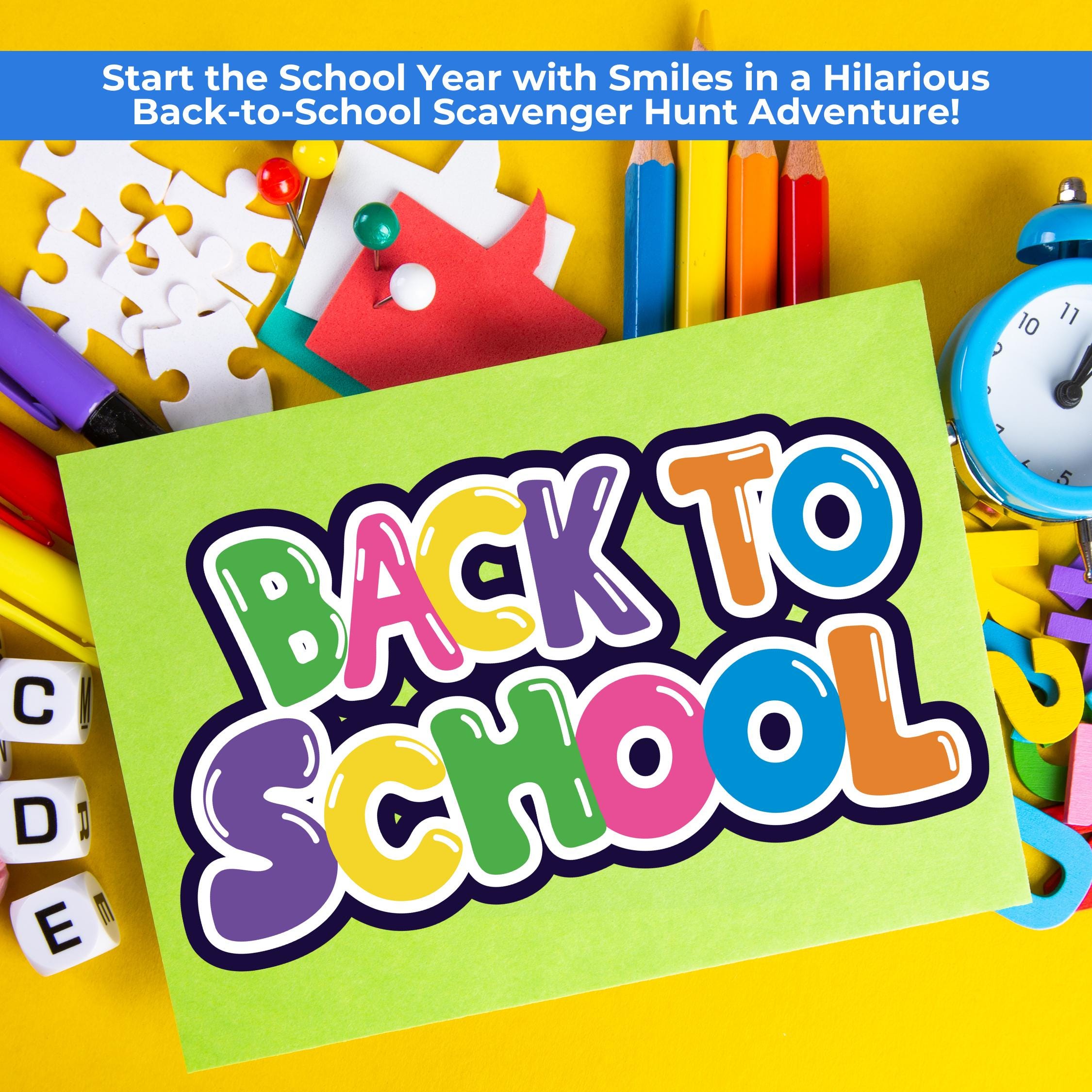 Back to School Scavenger Hunt Game for Kids | First Day of School ...