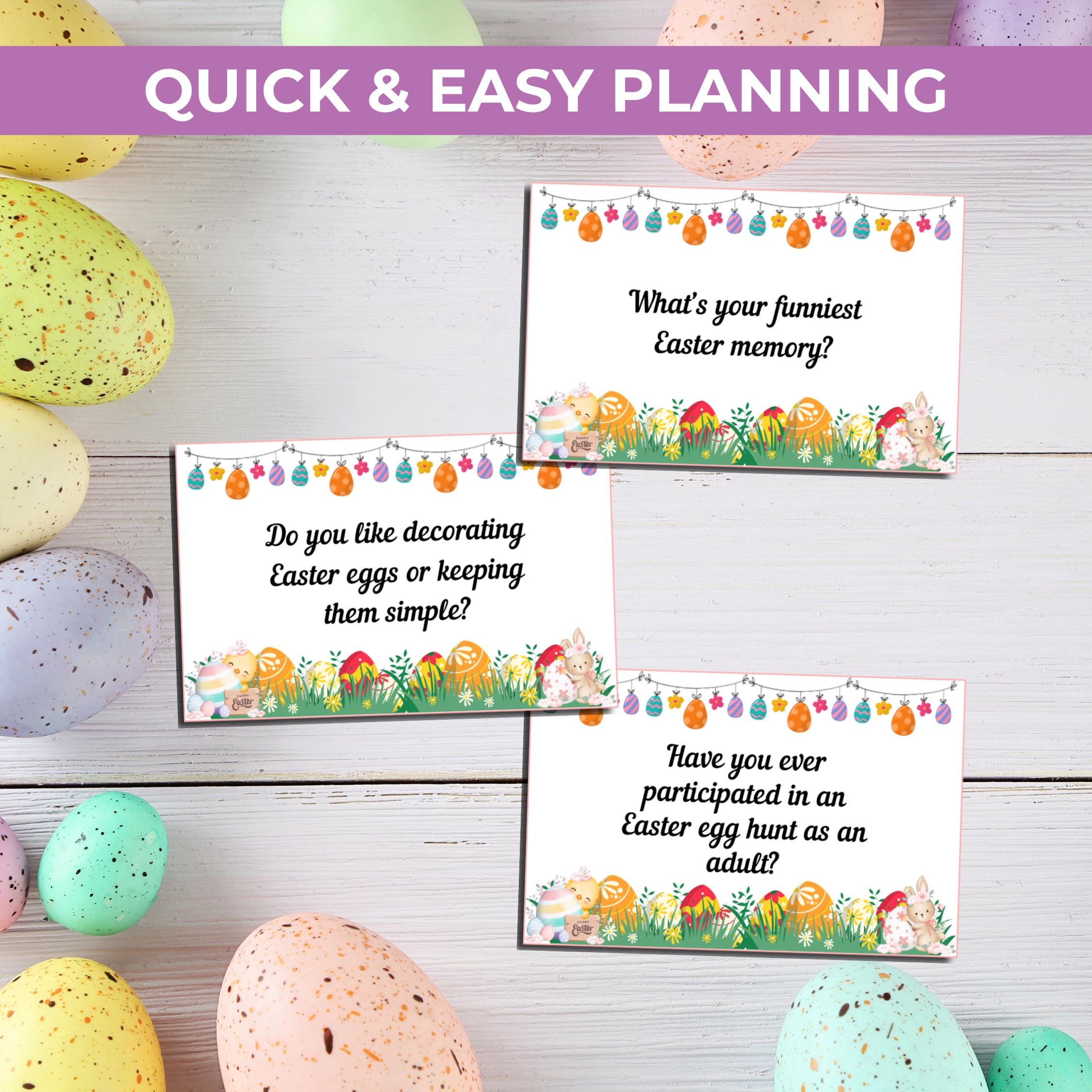 Easter Conversation Starter Cards for Families Kids and Adults | Easter ...