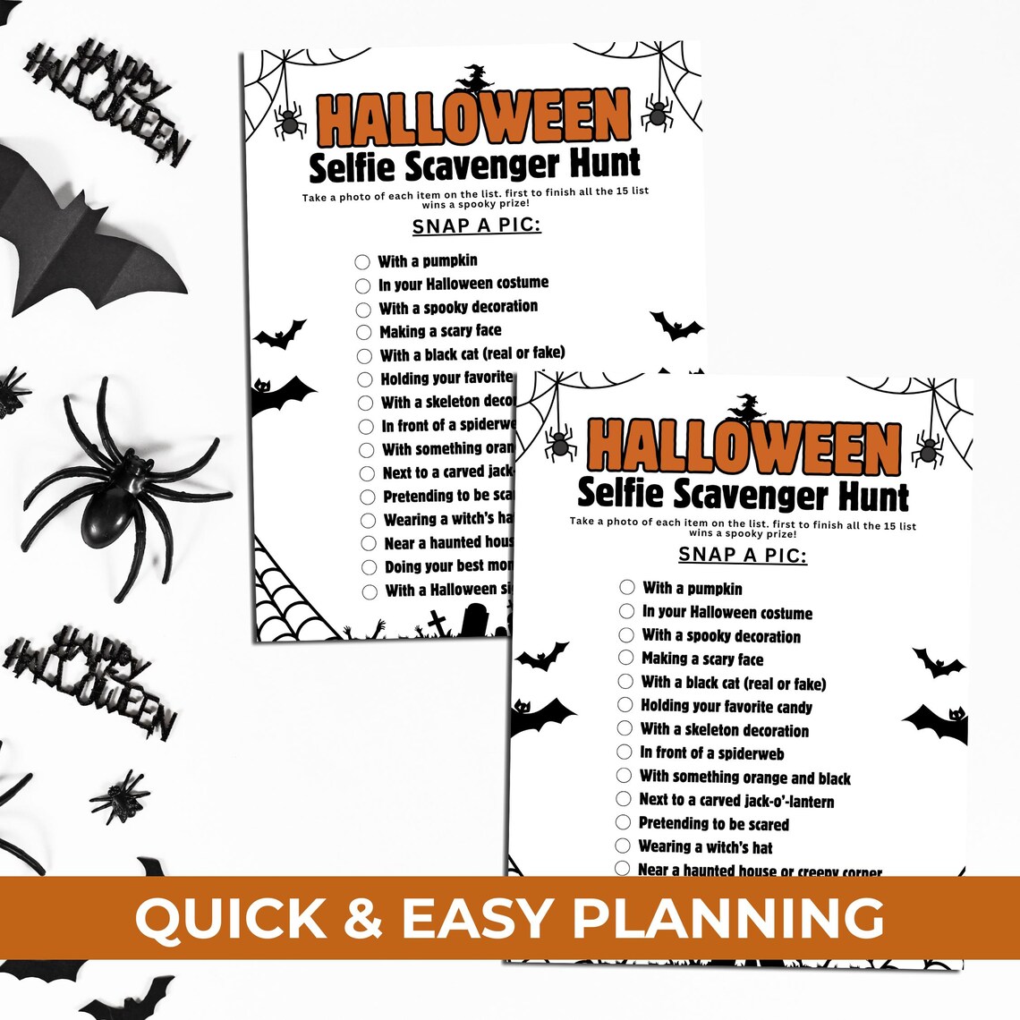 Halloween Selfie Scavenger Hunt Game for Kids, Teens, & Family | Party ...